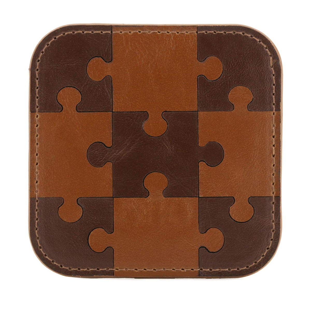 Londo Jigsaw Puzzle Leather Coasters (Set of 6) - Non-Slip Surface ...
